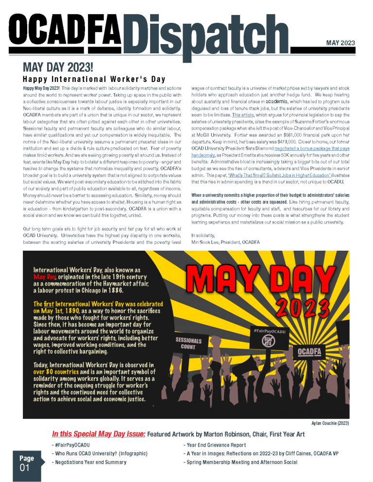 OCADFA | OCAD University Faculty Association