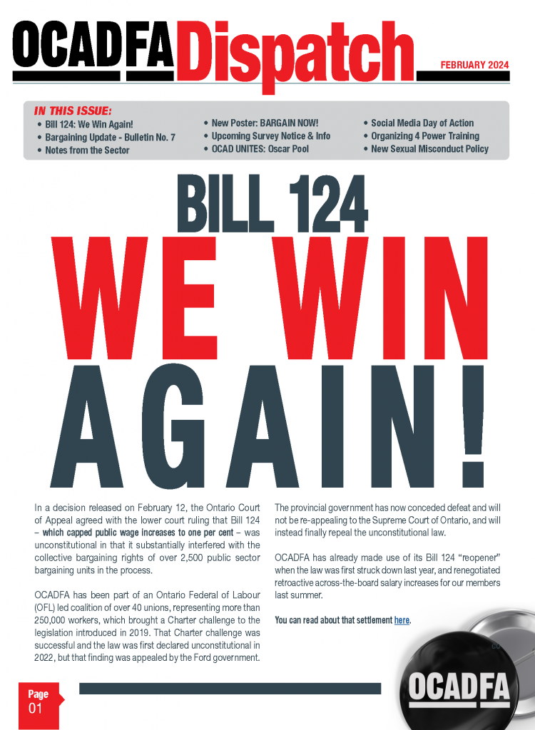 OCADFA | OCAD University Faculty Association